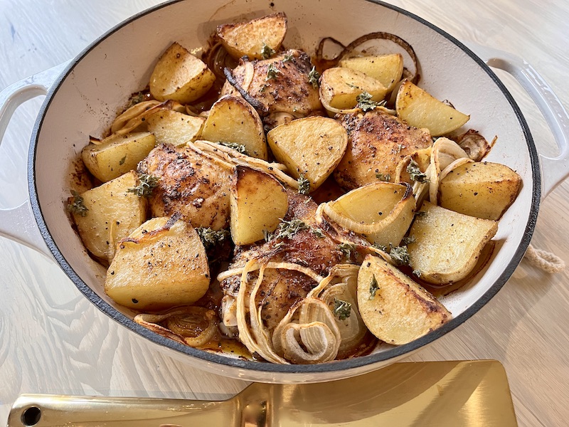 Portuguese Twist: Roasted Chicken Thighs and Potatoes – kitchengetaway.com